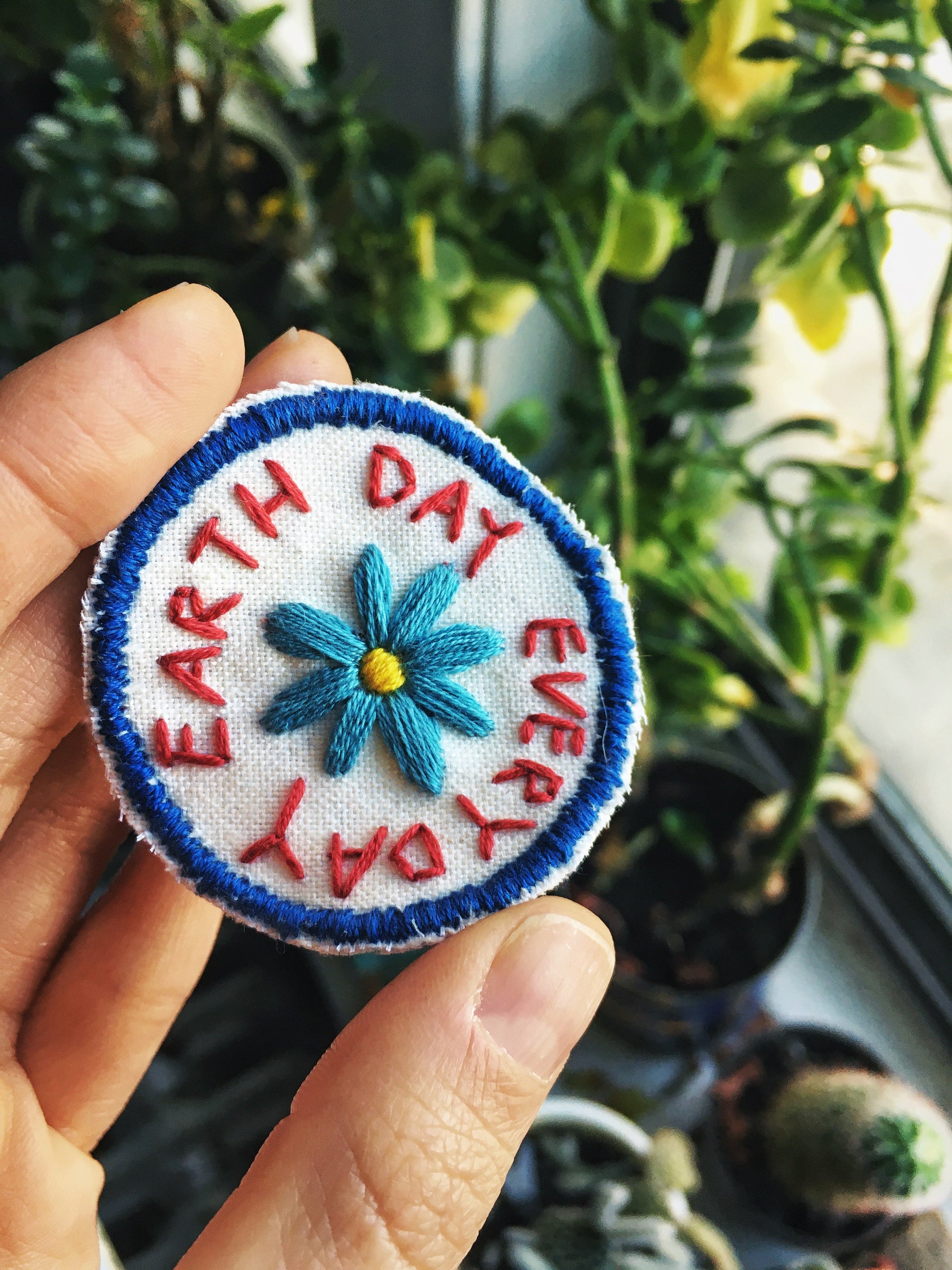 Earth Day DIY Patches – Miniature Rhino